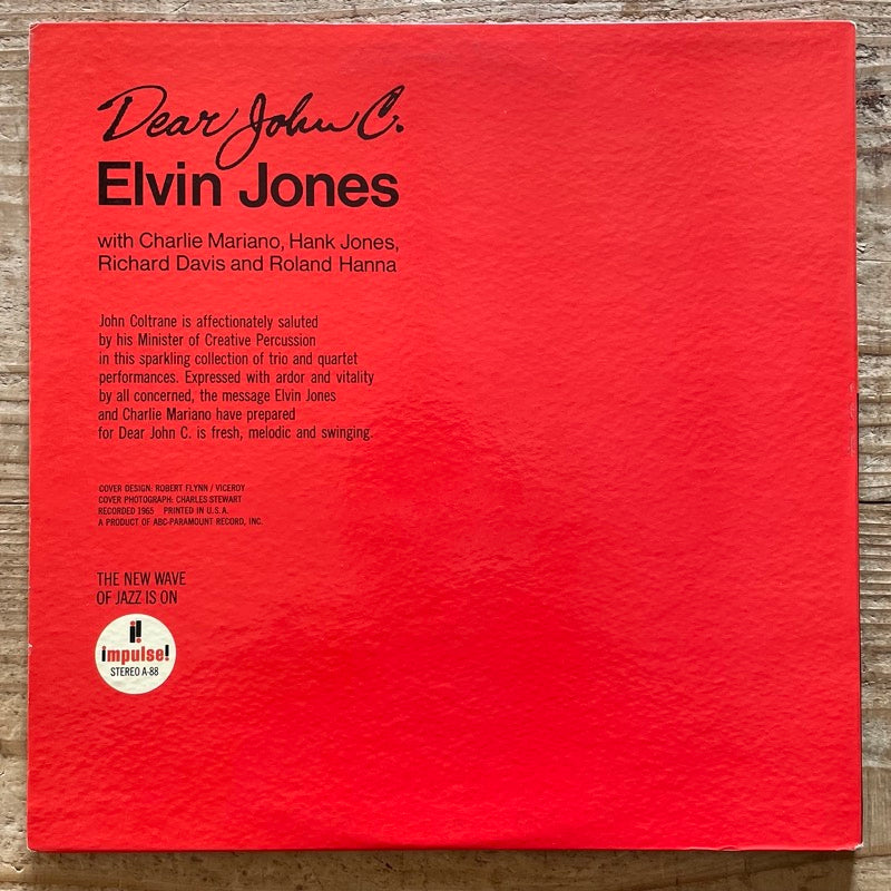 ELVIN JONES / DEAR JOHN C. - US Impulse Original – ALORECORD
