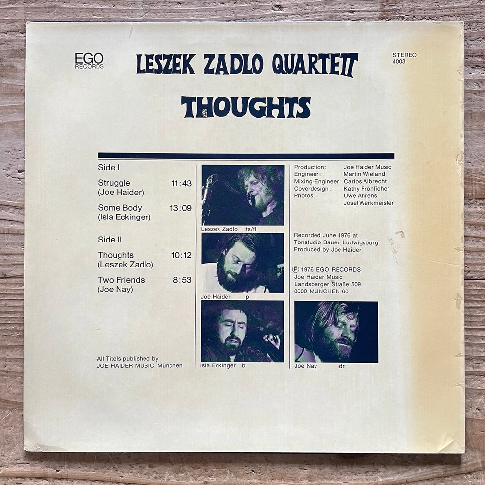 LESZEK ZADLO QUARTETT / THOUGHTS - German EGO Original – ALORECORD