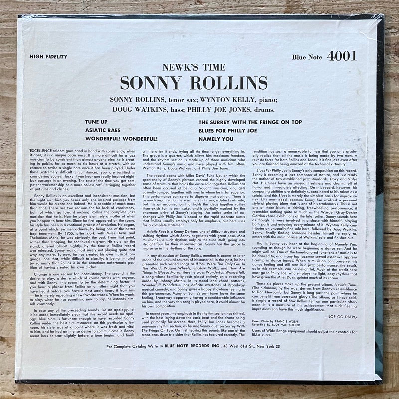 SONNY ROLLINS / NEWK'S TIME - US Blue Note Liberty MONO RVG – ALORECORD