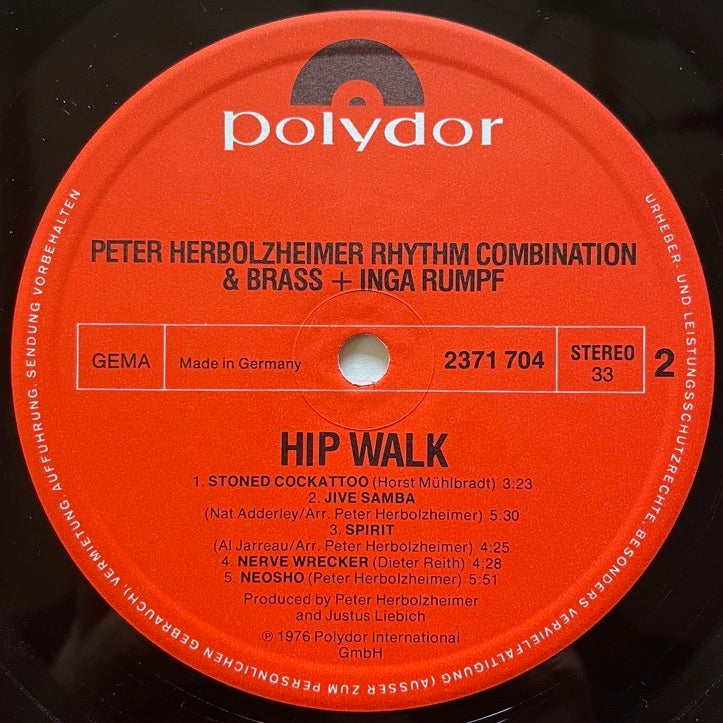 PETER HERBOLZHEIMER RHYTHM COMBINATION & BRASS & INGA RUMPF / HIP WALK ...