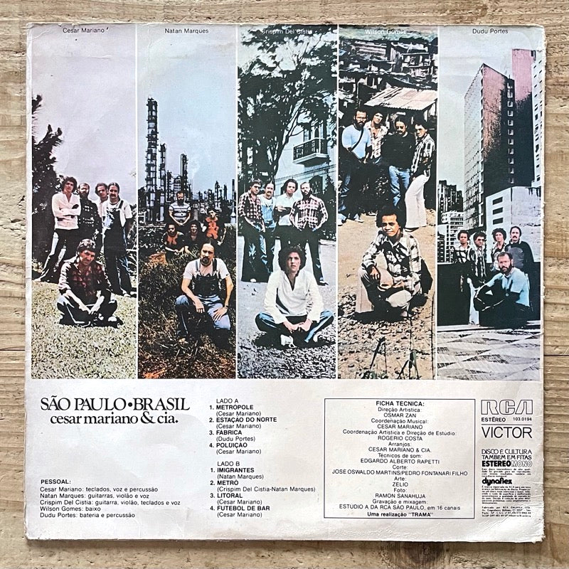 CESAR MARIANO & CIA. / SAO PAULO - BRASIL - Brazil RCA Victor original – ALORECORD
